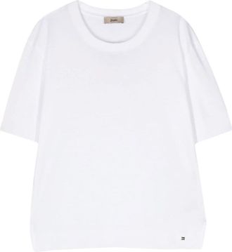 Herno Femme, Tops, Blanc, Taille: 42 FR T-shirt Tricot Manches Courtes
