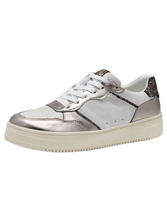 Tamaris Schn&uuml;rer Damen Vegan sportlich metallic,EU 42
