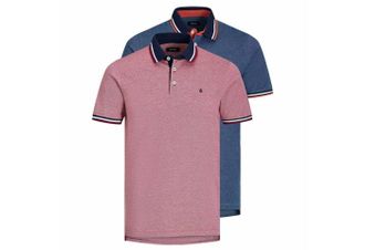 Jack & Jones Poloshirt Herren Poloshirt 2er Pack Baumwolle (Packung, 2er Pack)