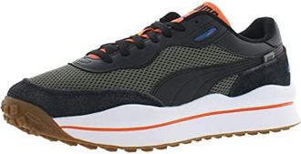 Puma Style Rider Mens Shoes Size 7, Color: Charcoal/Olive/Orange