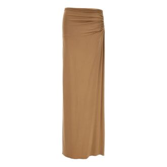 Magda Butrym Long Skirt Side Draping - - Skirts - Damen - Beige - S
