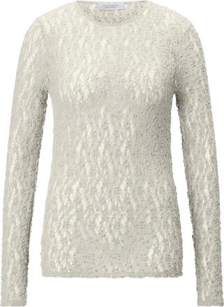Rich & Royal Rich & Royal - Haut Manches Longues en Jersey et Dentelle - Femme - Tops - Blanc - Taille: 38 FR