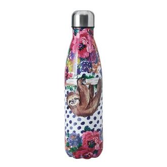 Mikasa Wild at Heart bouteille deau en acier inoxydable, 500ml, bouteille isotherme avec couvercle &agrave; vis pour les trajets quotidiens, l&eacute;cole ou le gymnase, i