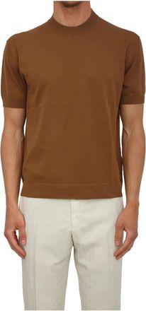 Paolo Pecora Homme, Pulls, Brun, Taille: XL Maglia Girocollo