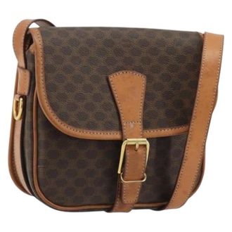 Celine Sac bandouli&egrave;re Macadam vintage Pre-owned - Femme - Pre-owned - Brun - Taille: ONE Size