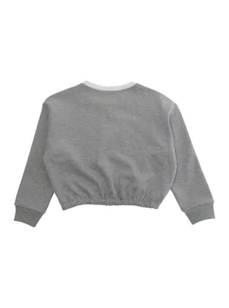 Marni Girls Long Sleeve Sweatshirt Grey Cotton Hoods & Sweatshirts