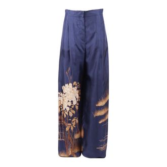 Max Mara Pantalone lungo Msemappa - - Trousers - Damen - Blau - M