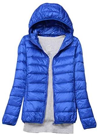 ORANDESIGNE Doudoune L&eacute;g&egrave;re a Capuche Femme Duvet Veste Doudoune &agrave; Capuche Courte Manteau Doudoune Matelass&eacute;e Pliable Blouson Doudounes Legeres Courtes Mi Saison 