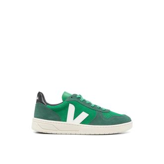 Veja Femme, Chaussures, Vert, Taille: 38 EU V-10 Suede Baskets