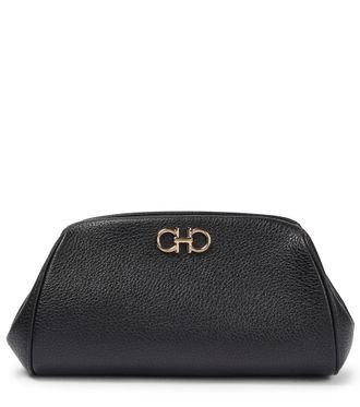 Ferragamo Clutch Gancini Mini aus Leder