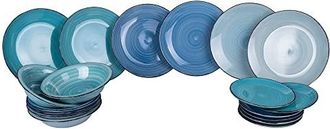 Villa D'Este Home Tivoli VDE Villa dEste Home Tivoli 1996 Baita Acqua Ocean 5907301 Tafelservice aus Steingut, 18-teilig