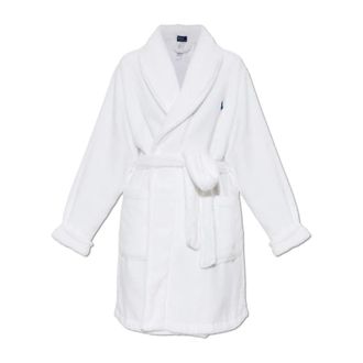 Polo Ralph Lauren Peignoir en coton avec logo - Femme - V&ecirc;tements de nuit et de d&eacute;tente - Blanc - Taille: 42/44 FR