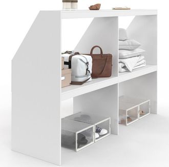 IDMarket Etag&egrave;re sous pente 4 cases TOMI 160 x 50 x 110 cm blanc