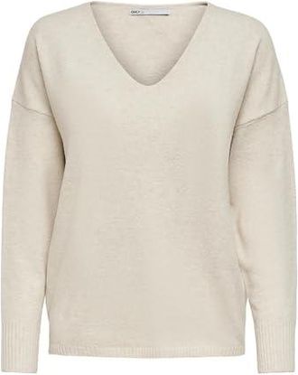 Only Femme Onlrica Life L/S V-Neck Pullo KNT Noos Cardigan, Bouleau/Détail : Mélange De Couleurs., M EU