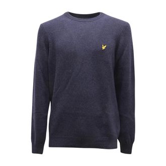 Lyle & Scott Rundhals-Strickpullover - - Knitwear - Herren - Blau - M