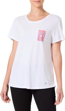 Key Largo Damen WT Capri Round T-Shirt, White (1000), Medium