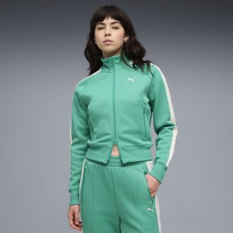 Puma Veste de surv&ecirc;tement courte T7 ALWAYS ON Femme, V&ecirc;tements, Vert, XL