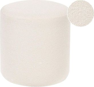 Beliani Beliani - Poufs en Boucle Blanc Assise Suppl&eacute;mentaire de Salon Repose-Pieds Glamour Moab