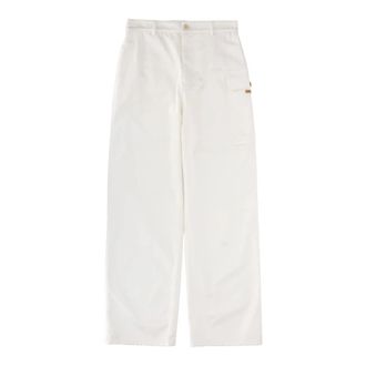 Marni Gabardine-Hose mit Cargotasche - - Trousers - Damen - Wei&szlig; - XS