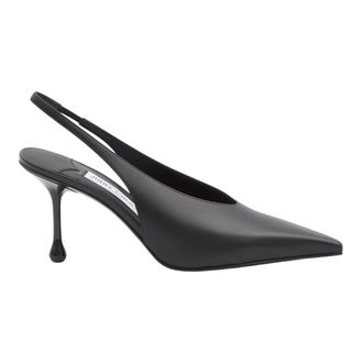 Jimmy Choo London Isa 80 Slingback-Pumps aus Leder - - Shoes - Damen - Schwarzk - 37 EU
