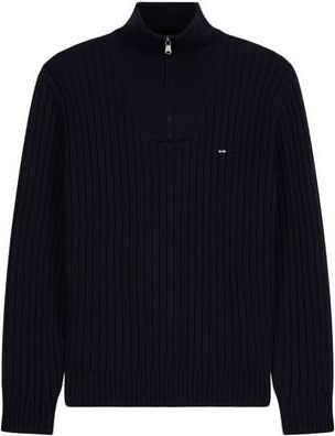 Eden Park Pull slim col montant zipp&eacute; en coton