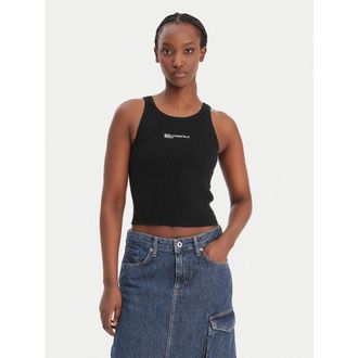 Karl Lagerfeld Top B1W18024 Schwarz Slim Fit