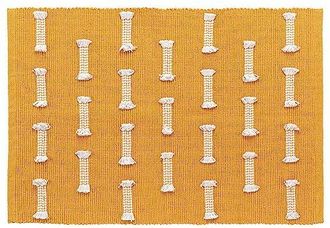 Douceur d'Intérieur Juline rechteckiger Teppich (50 x 80 cm), Gelb, glatt gewebte Baumwolle und abgeschnittene Fäden