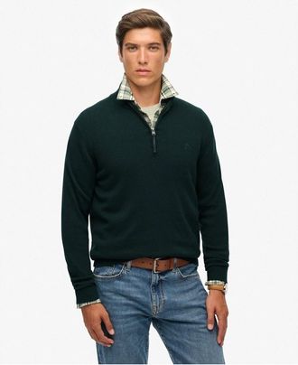 Superdry Pull &agrave; demi-zip en coton Essentials