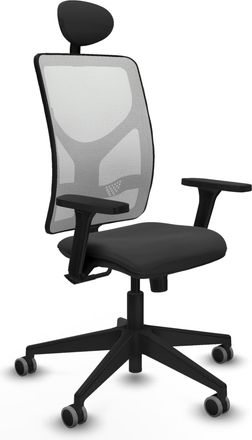 Piqueras y Crespo B&uuml;rostuhl, verstellbare Armlehne, h&ouml;henverstellbare Lendenwirbelst&uuml;tze und festes Kopfteil, ausgestattet mit 3 Positionen und Schneideschaum. Wei&szlig;/Dun