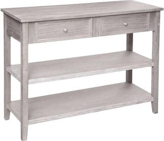 Atmosphera Atmosphera - Konsole Charme - gebleichtes Holz - 2 Schubladen cr&eacute;ateur dint&eacute;rieur