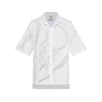 Casablanca Art Of The Serve Fil Coupe Kurzarmhemd - - Shirts - Herren - Wei&szlig; - XL