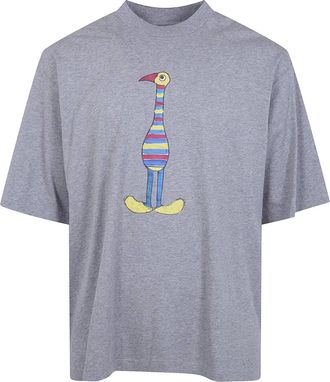 Marni Homme, Tops, Gris, Taille: M T-shirt &agrave; col rond