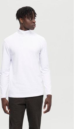 Selected Rollkragenpullover 16081962 Weiß Regular Fit