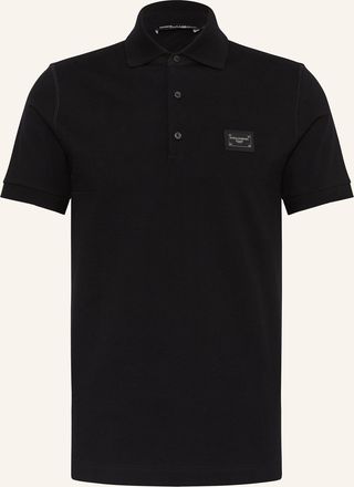 Dolce & Gabbana Piqué-Poloshirt schwarz