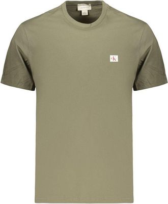 Calvin Klein Gr&uuml;nes Baumwoll-Herren-T-Shirt