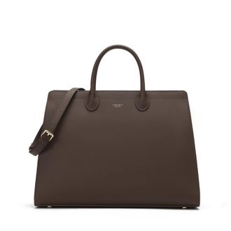 Carlheim Gotland Genuine Leather collection, Elise Genuine Leather Handbag (Brown)