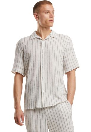 Urban Classics Herren Hemd Striped Crinkle Resort Shirt, gestreiftes Sommerhemd f&uuml;r M&auml;nner, Gr&ouml;&szlig;en S - 5XL