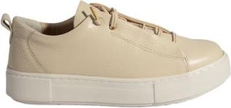 Desa Mocassins pour Femme - Tige et Doublure en Cuir, Lacets &eacute;lastiques, Talon Plat de 3 cm, Respirants | Beige - 36