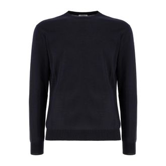 Malo Pull ras du cou en cachemire et soie - Homme - Pulls - Bleu - Taille: 2XL