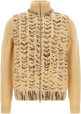 Maison Margiela Cardigan en laine vierge - Homme - Pulls - Beige - Taille: M
