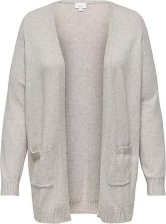 Only Carmakoma Open Caresly L/S Cardigan Ouvert KNT Noos, Nacreous Cloud, XL Femme