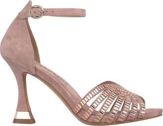 Alma En Pena Alma EN Pena, Femme, Chaussures, Rose, Taille: 42 EU Sandale &agrave; talon en maille m&eacute;tallis&eacute;e