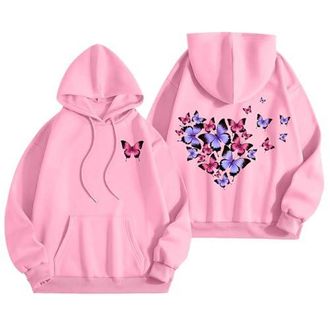 Generic Sweat &agrave; capuche imprim&eacute; tendance pour la Saint-Valentin 2026 (2), rose, XXL