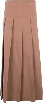 R&oacute;he Femme, Jupes, Brun, Taille: 36 FR Jupe Maxi Pliss&eacute;e