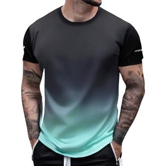 Generic T-shirt respirant en soie glac&eacute;e pour homme, vert, 3XL