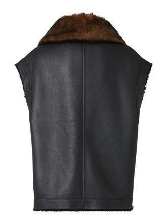 Fendi Lambskin Sheepskin Vest - Black