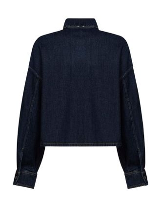 Prada Womens Denim Shirt Blue Cotton