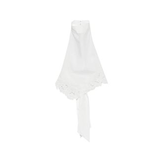 Sir. Broderie-anglaise Halterneck Blouse