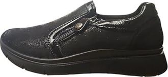 Enval soft ENVAL Soft D.Katia Enval Mocassin pour Femme, Noir laminé Noir, 38 EU