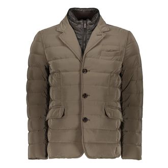 Moorer Gesteppte Jacke mit Rei&szlig;verschluss und Kn&ouml;pfen - - Jackets - Herren - Gr&uuml;n - M
